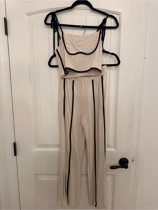 ILLA ILLA | Pants & Jumpsuits | Illa Illa Beige Twopiece Jumpsuit With ...